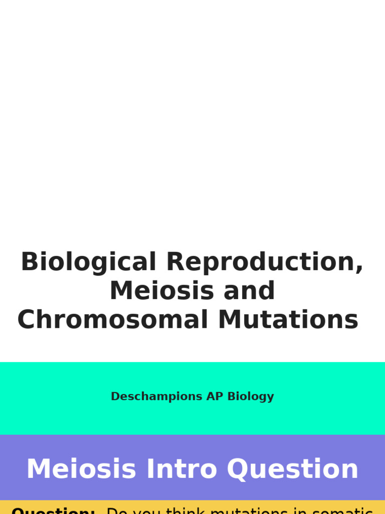 Unit 5 Slides Compiled AP Bio | PDF | Dominance (Genetics) | Meiosis