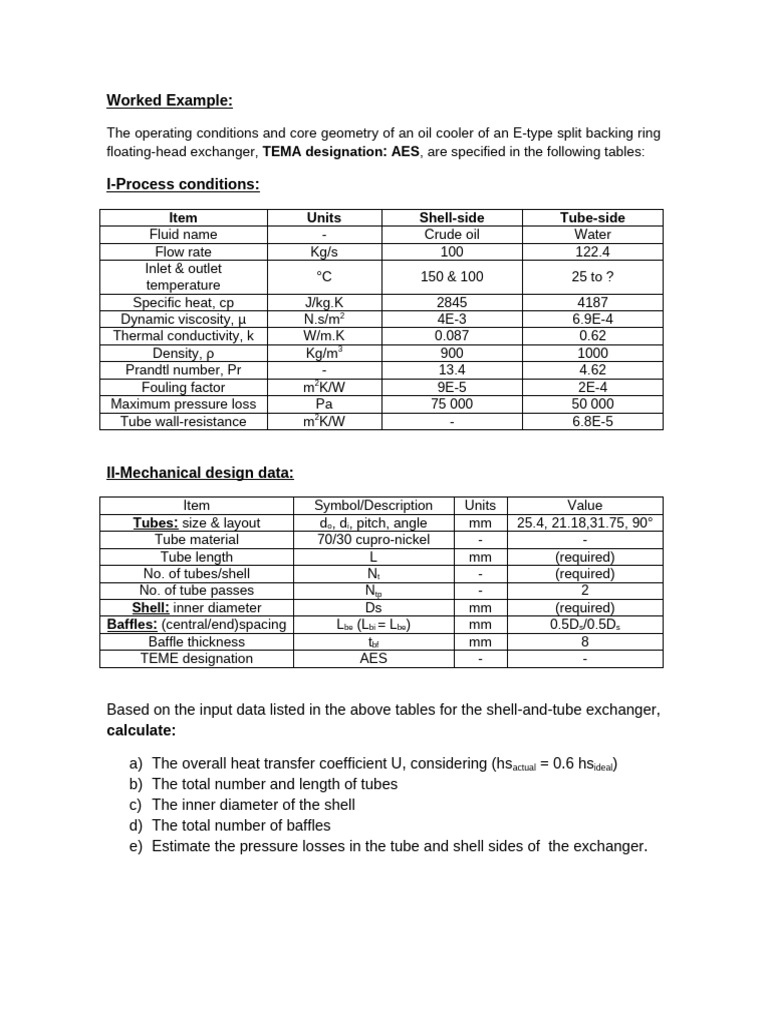 Oil Cooler Design Calculations Guide | PDF | Process Engineering ...