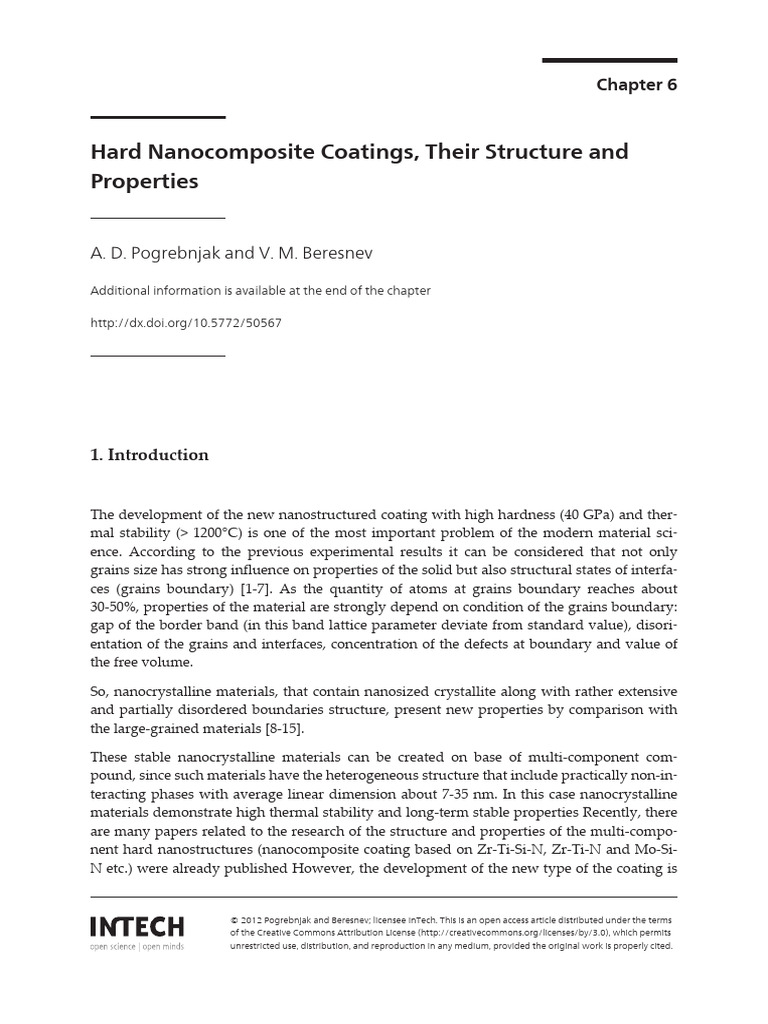 InTech-Hard - Nanocomposite - Coatings - Their - Structure - and ...