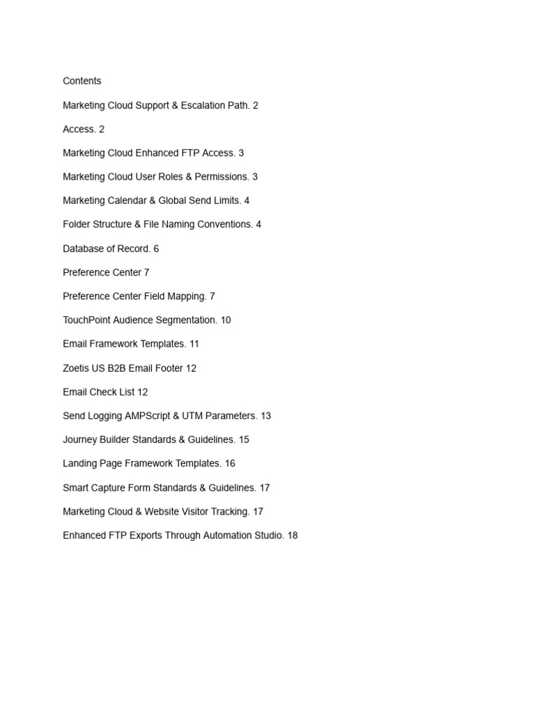 ZTD - Zoetis SFMC Us b2b - Sop v3r1 - Clean | PDF | Information Technology | Computing