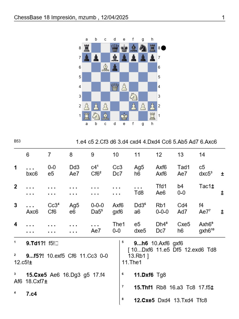 Repertorio 3 Contra Siciliana d6 | PDF | Chess | Chess Theory