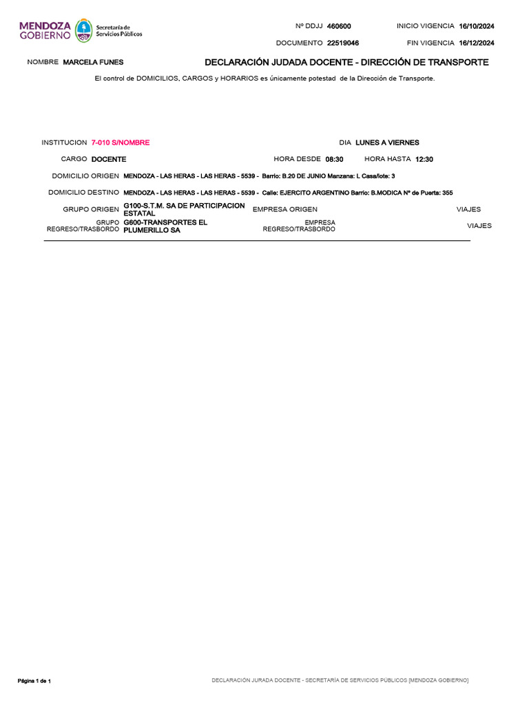 autogestionDocenteHome3ImprimirDDJJ JSP | PDF