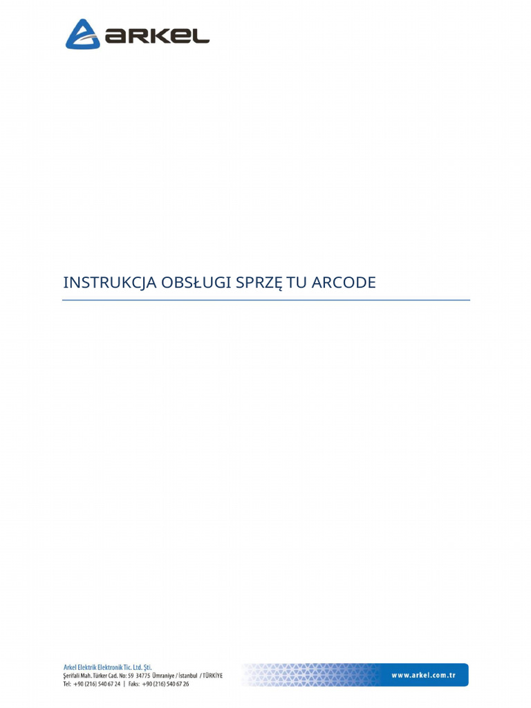 2.ARCODE Hardware Manual PL | PDF