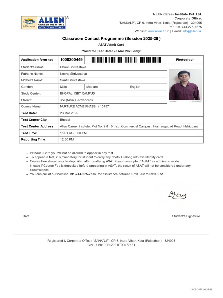 Admit_Card_1008200449_22-03-2025 16_25_28 | PDF | Computer Access ...