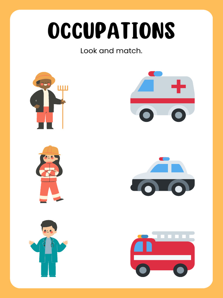 Occupations: Look and Match | PDF