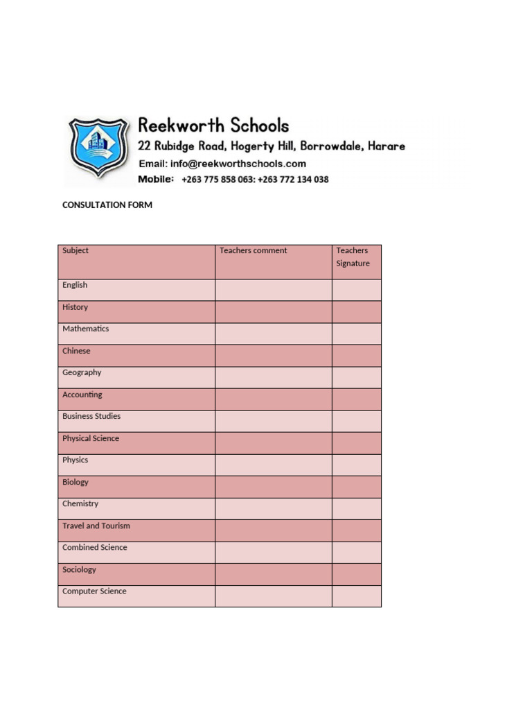 Consultation Form | PDF