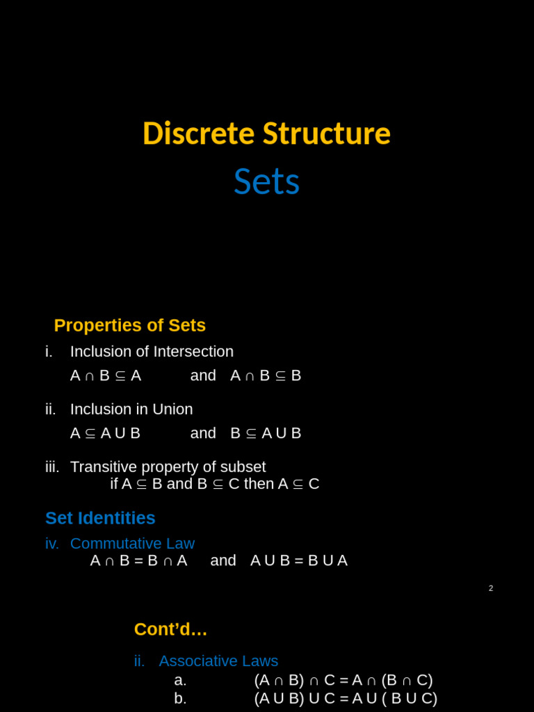 DIscrete Structure - 4 1 | PDF | Intersection (Set Theory) | Mathematics