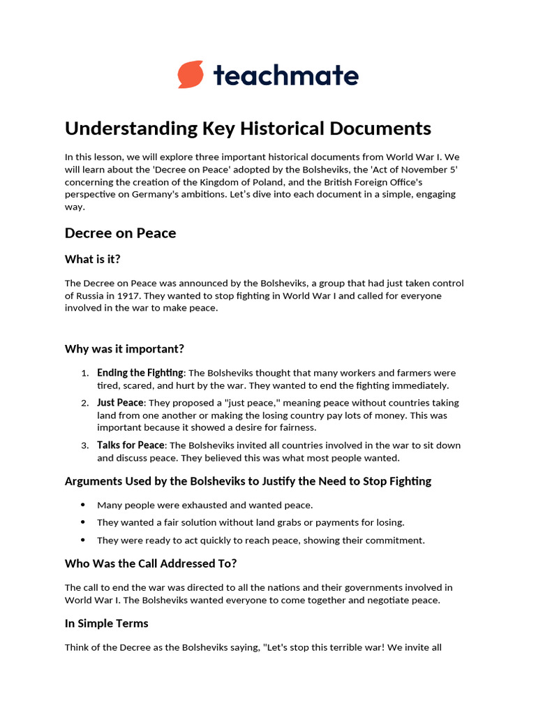 TMAI - Understanding Key Historical Documents | PDF | German Empire ...