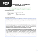 Formato Planificacion Evaluación Diagnóstica 2025-2026 | PDF | Aprendizaje | Plan de estudios