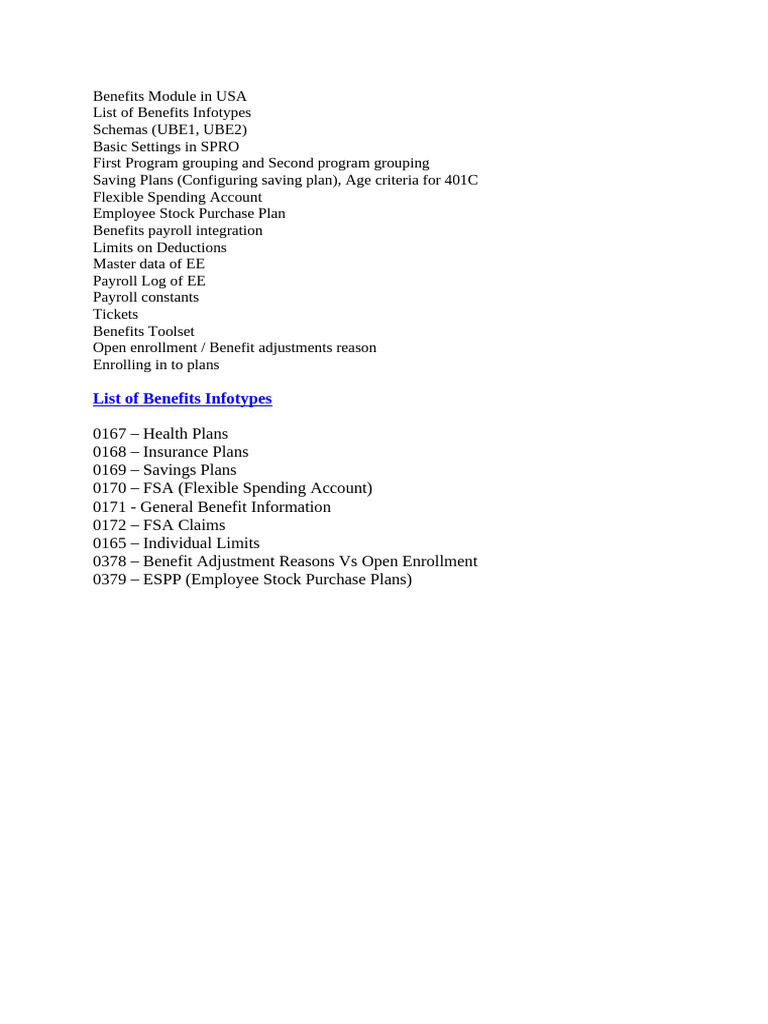 USA Employee Benefits Configuration Guide | PDF