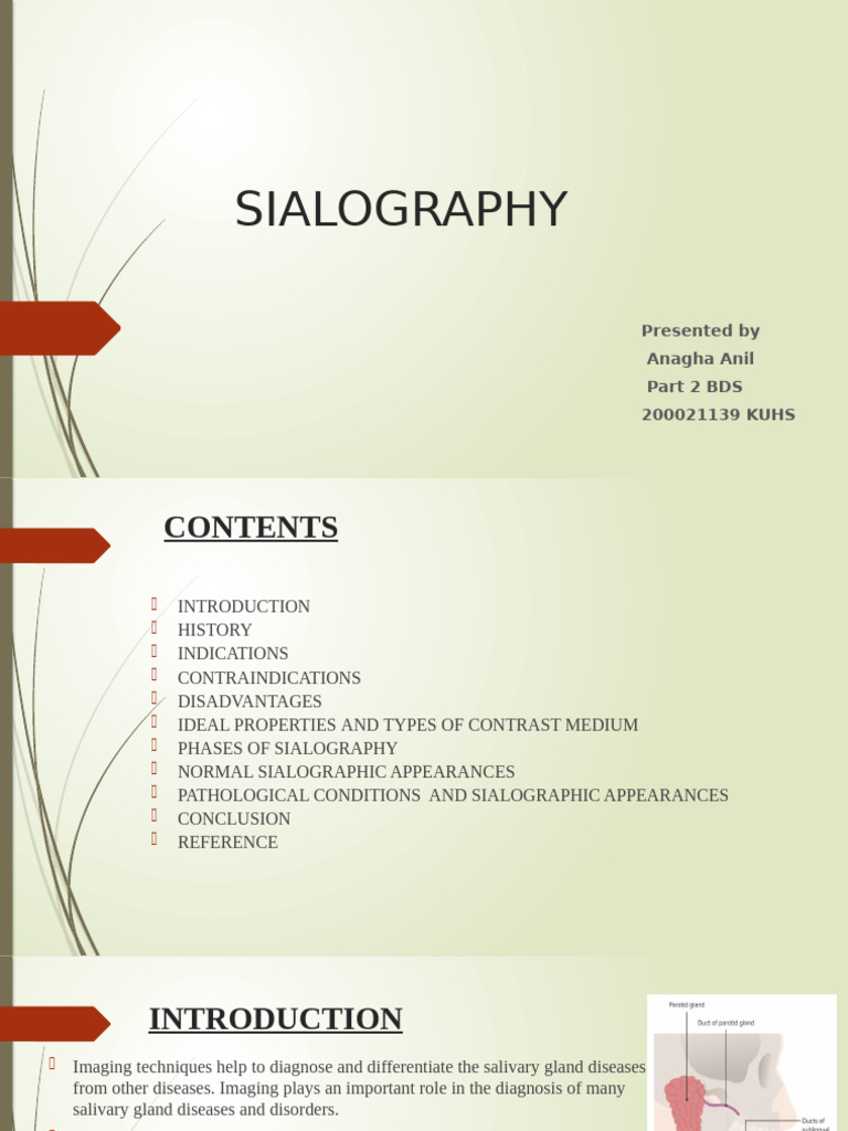 sialography | PDF | Medical Imaging | Clinical Medicine