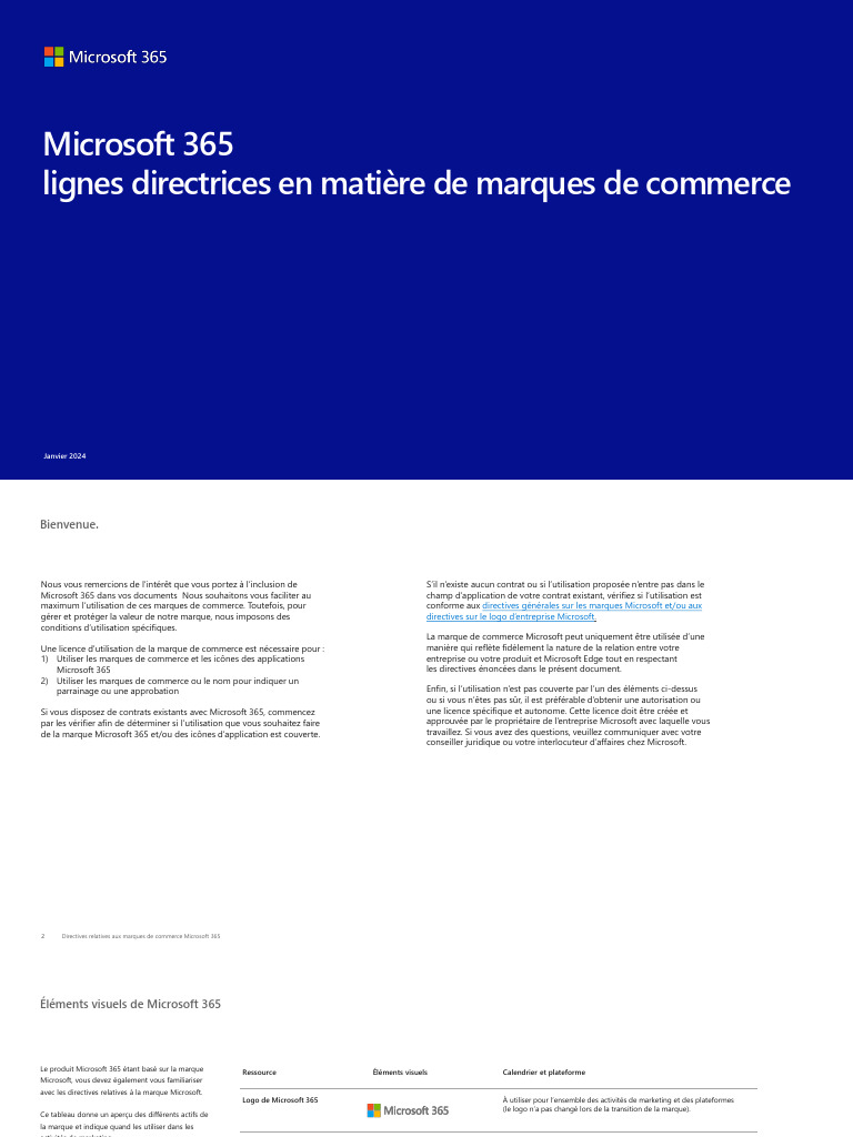 Directives sur les marques Microsoft 365 | PDF | Microsoft Office ...