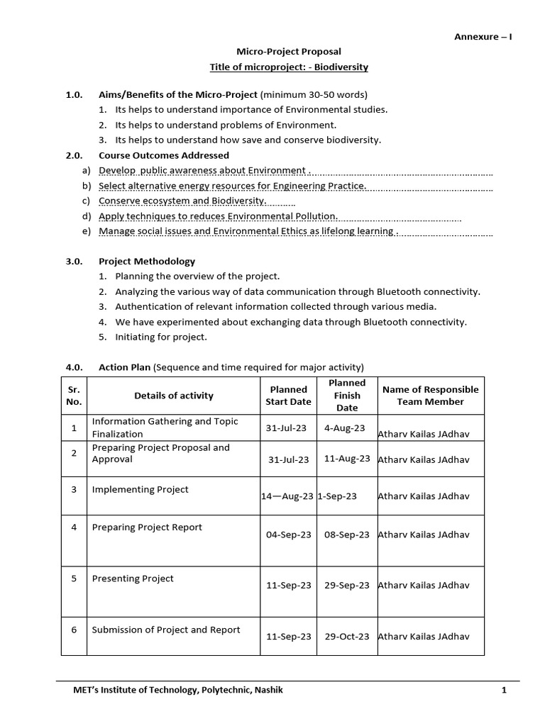 Environmental Studies Project (AutoRecovered) | PDF | Food Web | Biodiversity