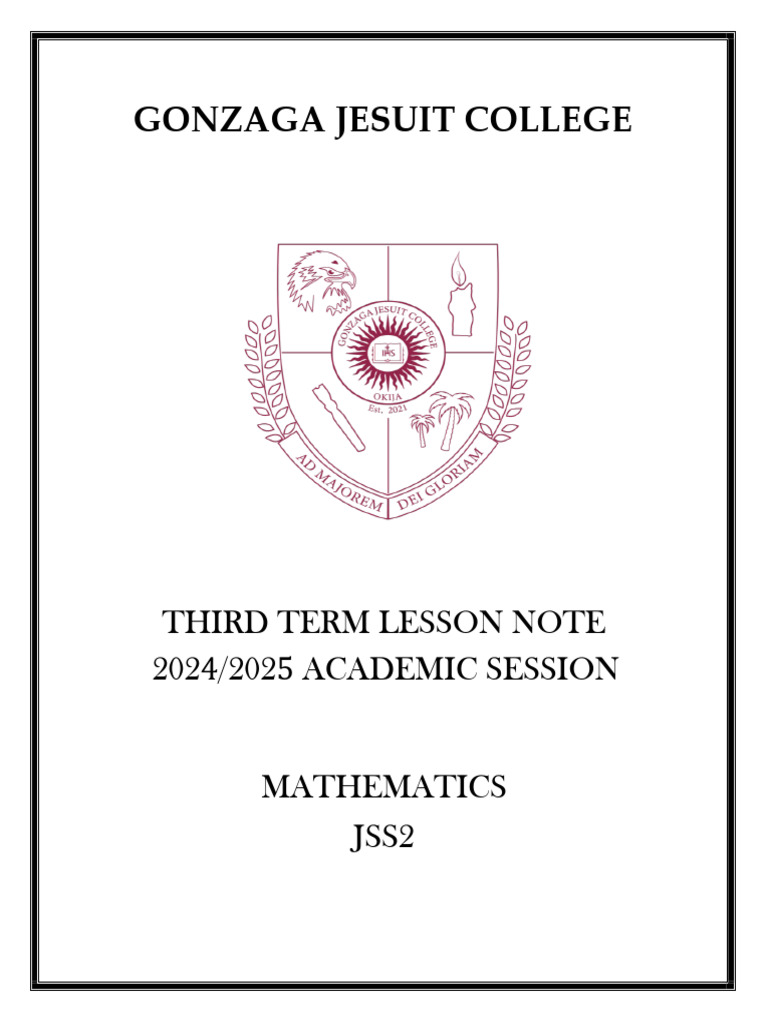 JSS2 Mathematics Term 3 Overview | PDF | Numbers | Interest