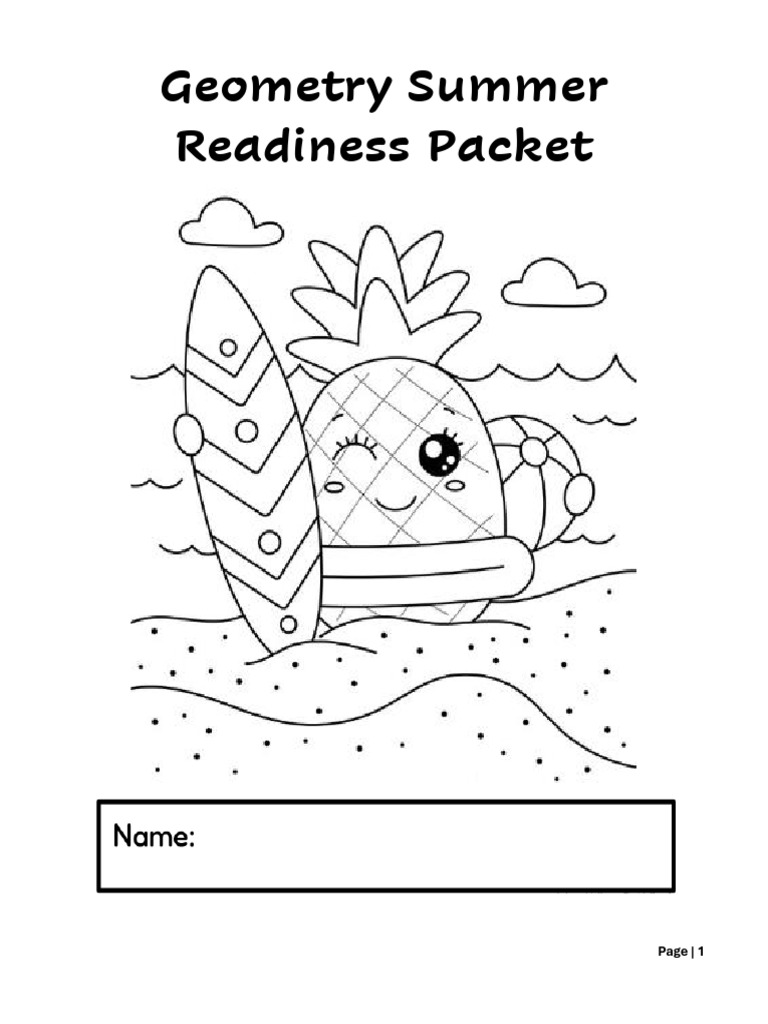 Geometry Summer Readiness Packet - Answers | PDF | Algebra | Equations