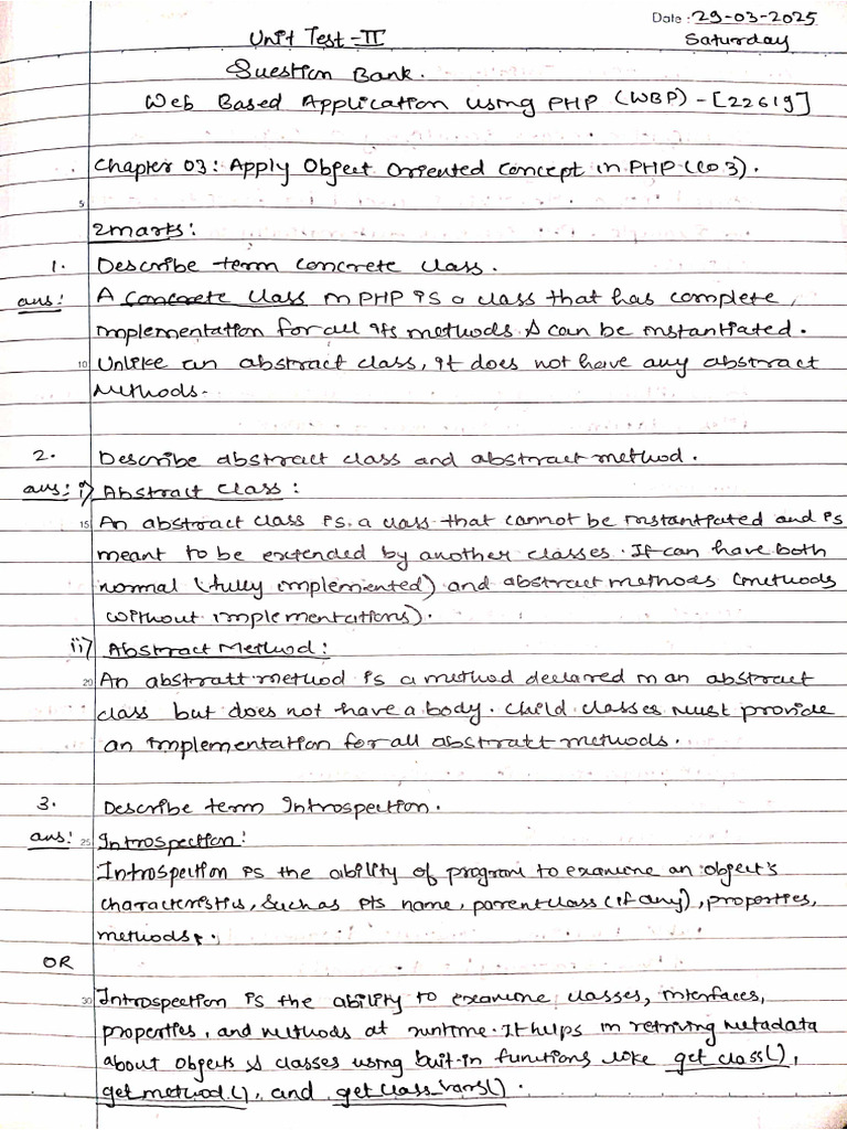 WBP Ut2 Solved QB | PDF