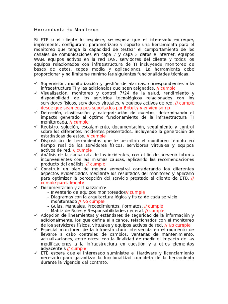 Herramienta de Monitoreo | PDF | Red de computadoras | Servidor ...