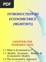 2022econometrics Chapter One by Habtamu | PDF | Econometrics | Statistics