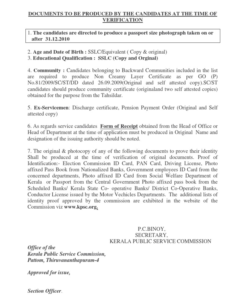 LDC Document Verification Requirements | PDF