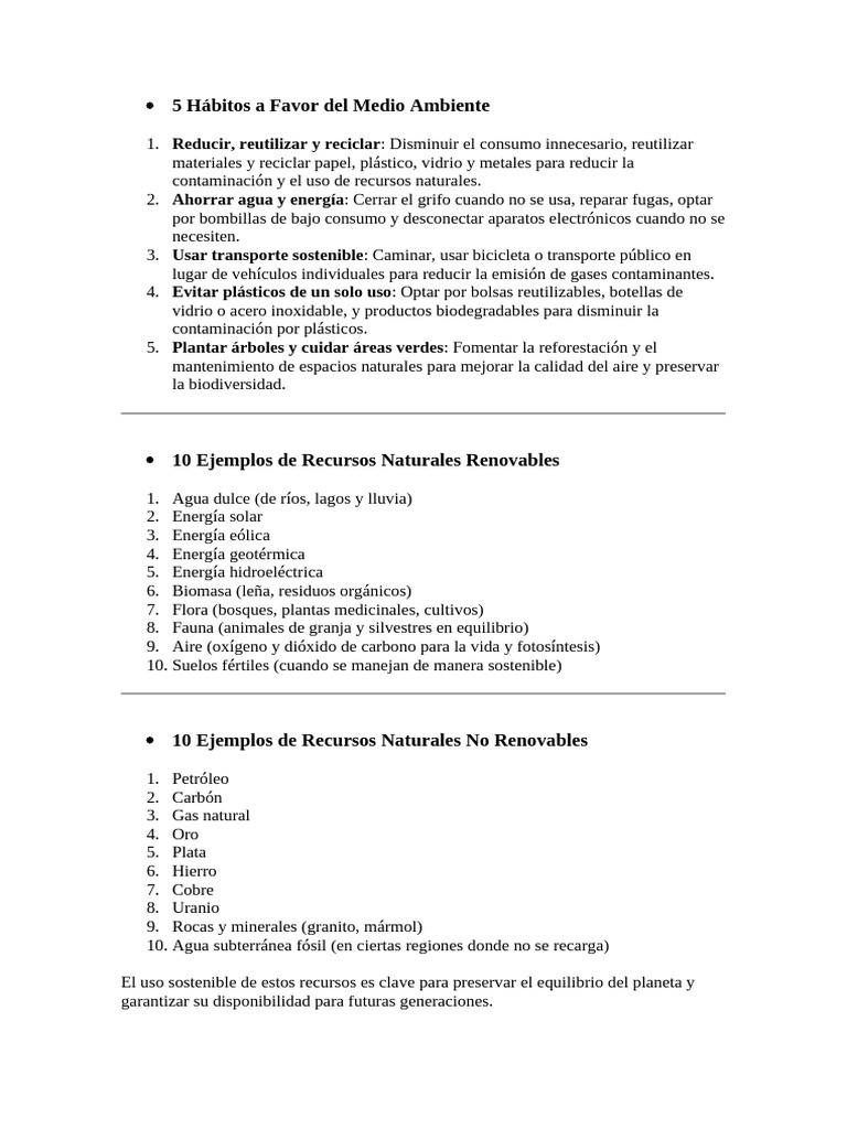 Recursos Renovables | PDF