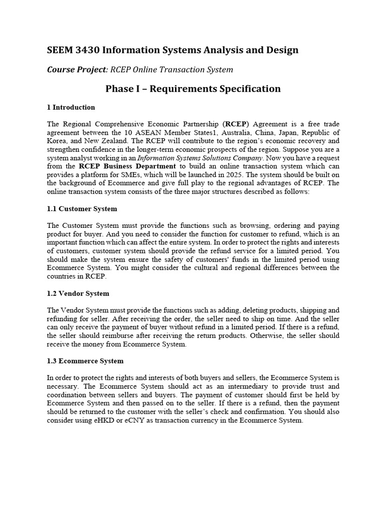 SEEM 3430 Project (Phase I) 2024-25, v2 | PDF | Plagiarism | E Commerce