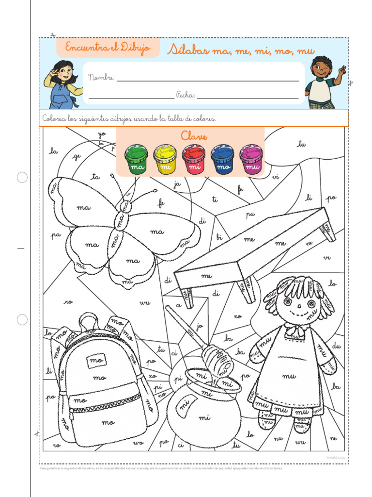 Guia de Trabajo Encuentra El Dibujo Silabas Ma Me Mi Mo Mu - Ver - 3 ...