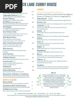 TDH Menu Oct 23B | PDF | Indian Cuisine | Food And Drink Preparation