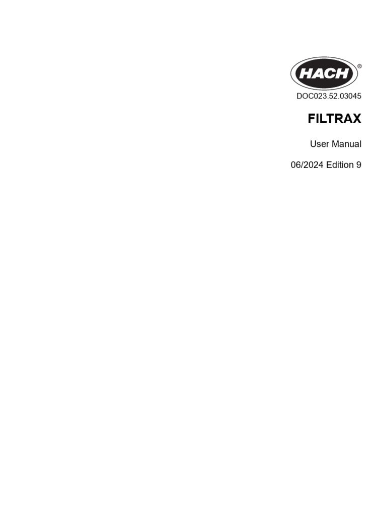 FILTRAX User Manual 2024 Edition | PDF | Alternating Current ...