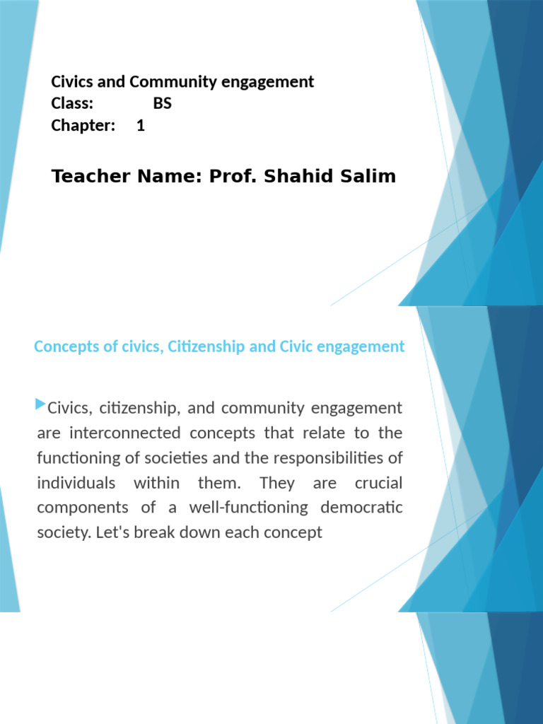 Lecture 1civics and Community Engagement | PDF | Civic Engagement ...
