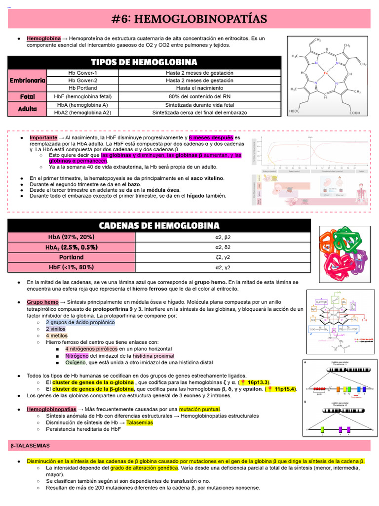 #6 - Hemoglobinopatías | PDF | Hematología | Sangre
