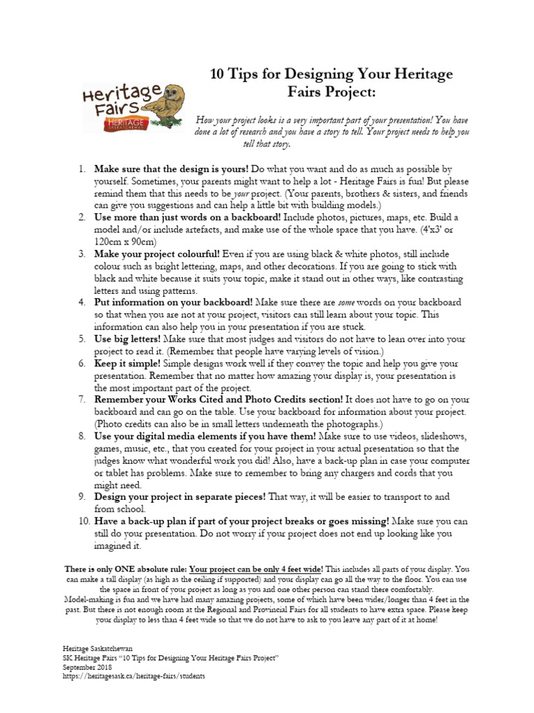 10-tips-for-designing-your-heritage-fairs-project | PDF