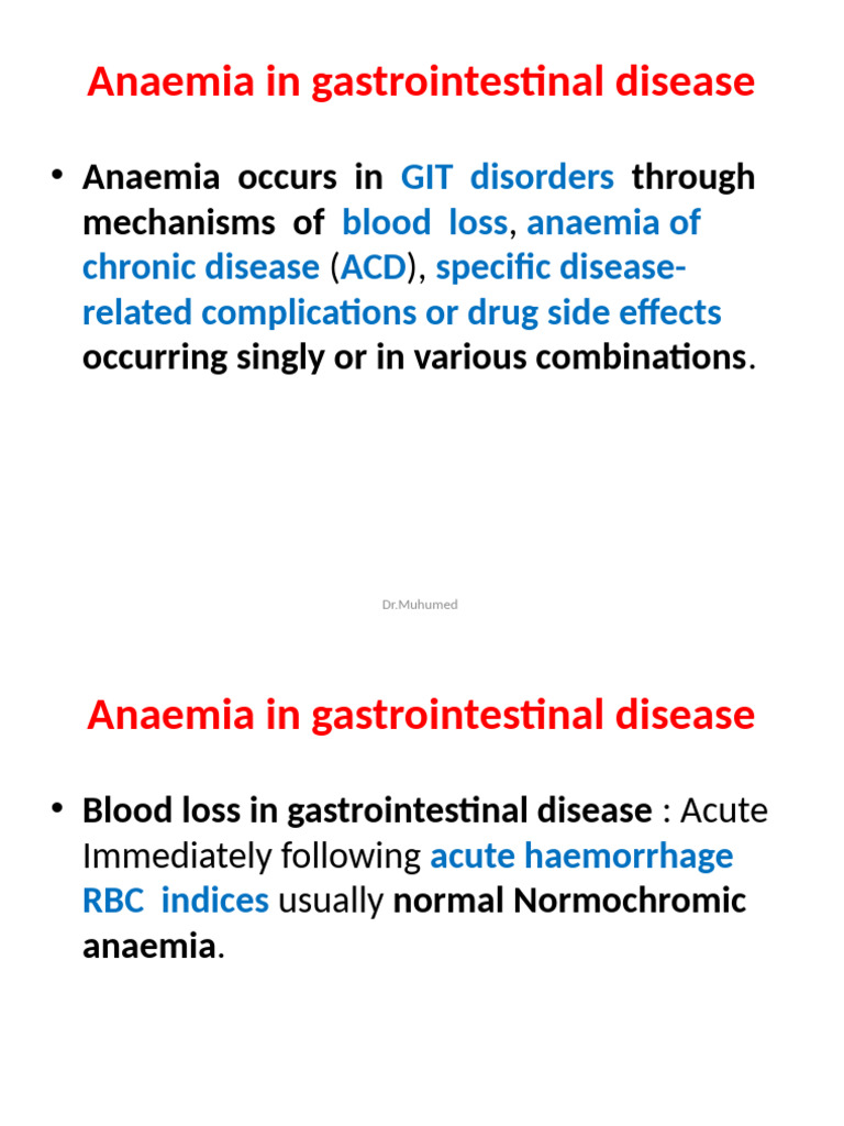 Understanding Anaemia in Gastrointestinal Diseases | PDF | Anemia | Iron