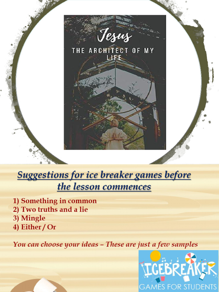 Ice Breaker Games for Lessons | PDF | Jesus | Religious Belief And Doctrine