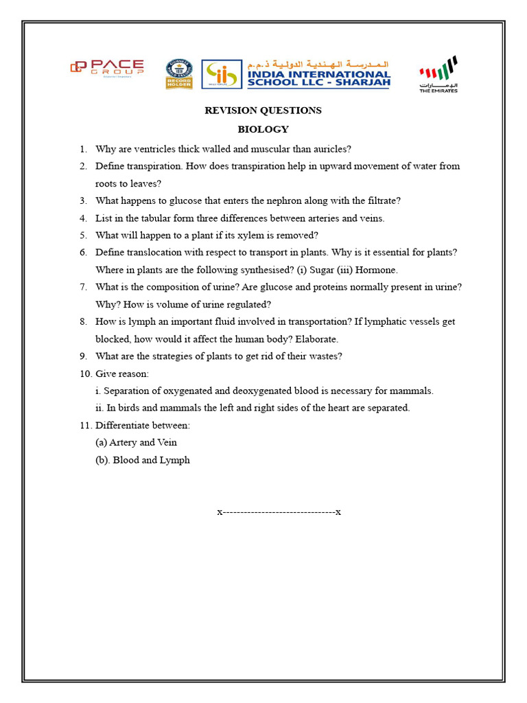 Life Process Worksheet - BIO | PDF