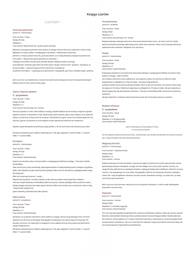List Spells - DND 5e-1 | PDF