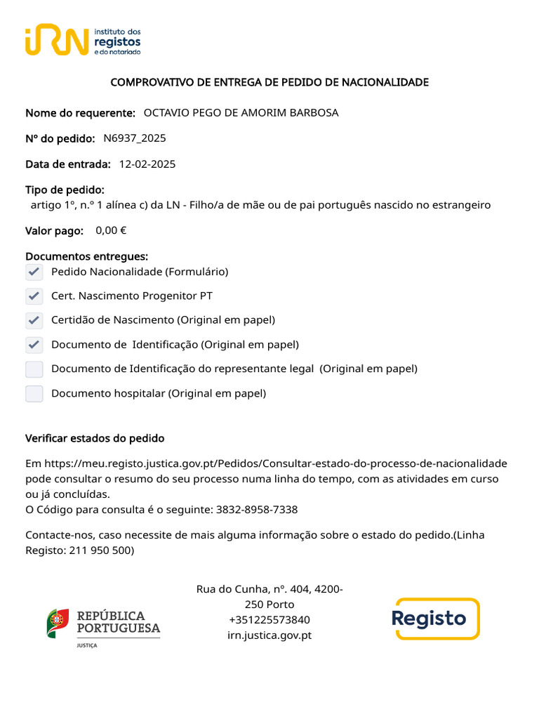 Comprovativo Entrega2025!02!12 | PDF