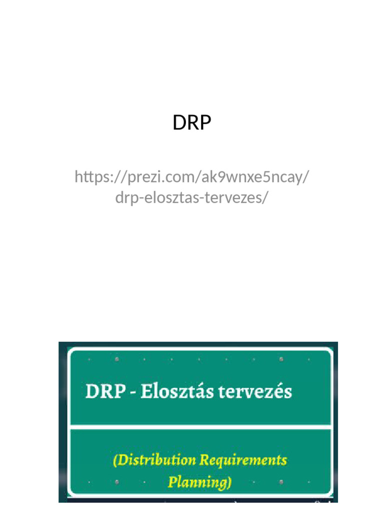 Drp Elmélet Vázlat | PDF