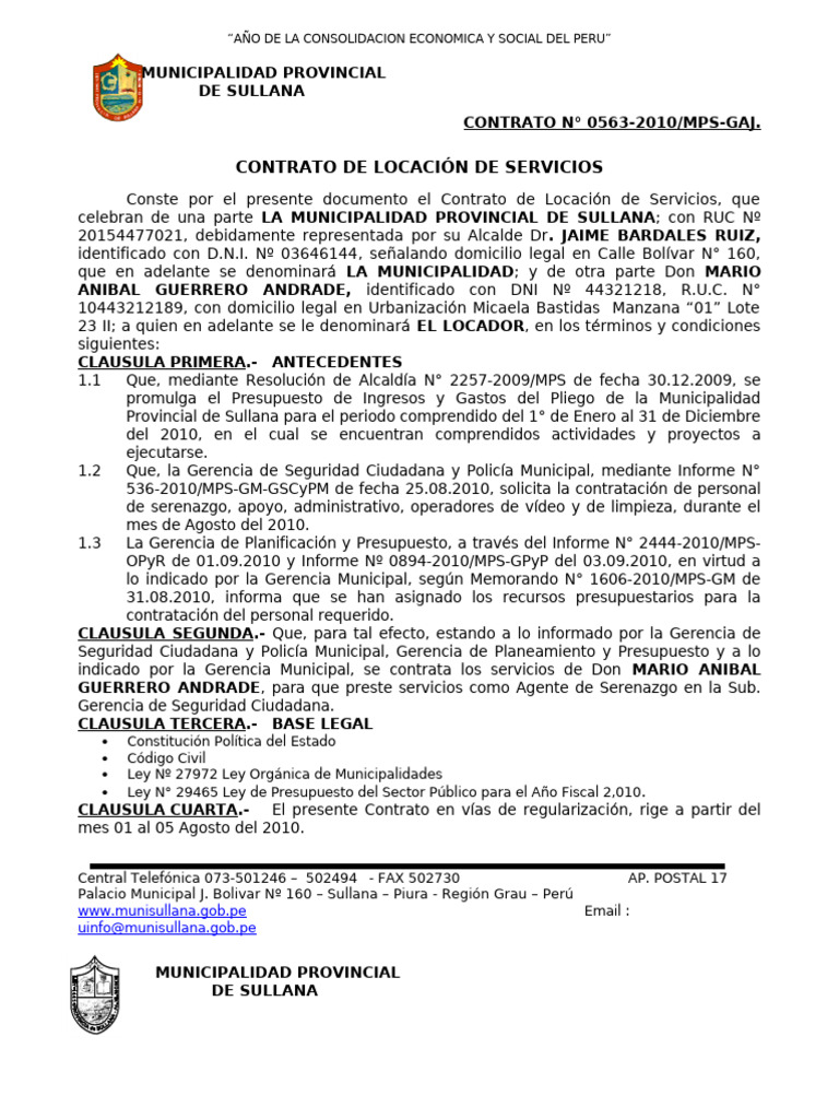 Cont LS Mario Anibal Guerrero Andrade | PDF | Presupuesto | Gobierno