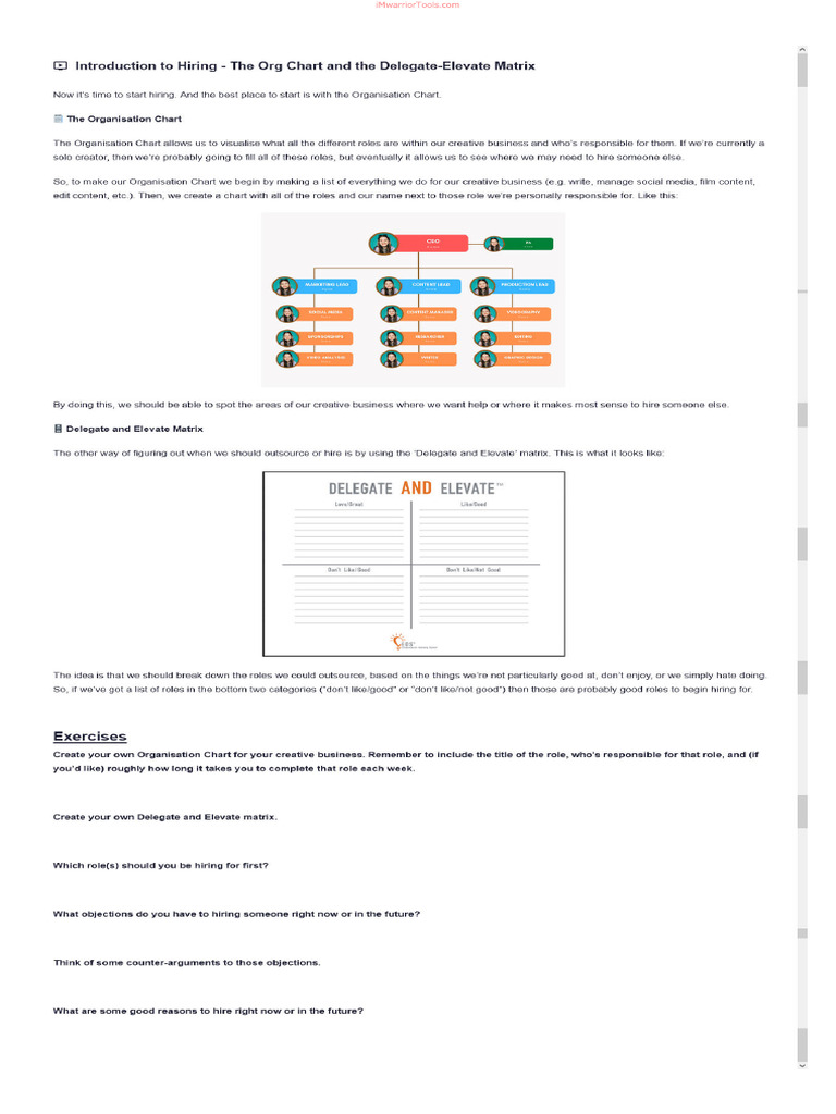 02-Introduction To Hiring - The Org Chart and The Delegate-Elevate ...