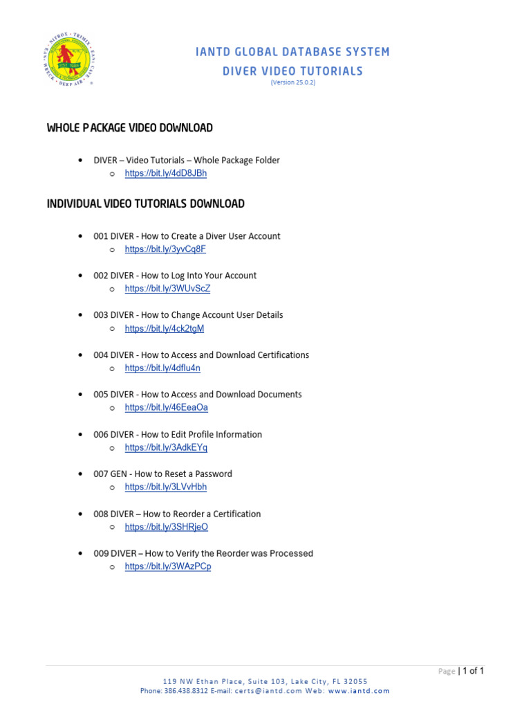 Iantd Diver Global Database System Tutorials 2502 en | PDF