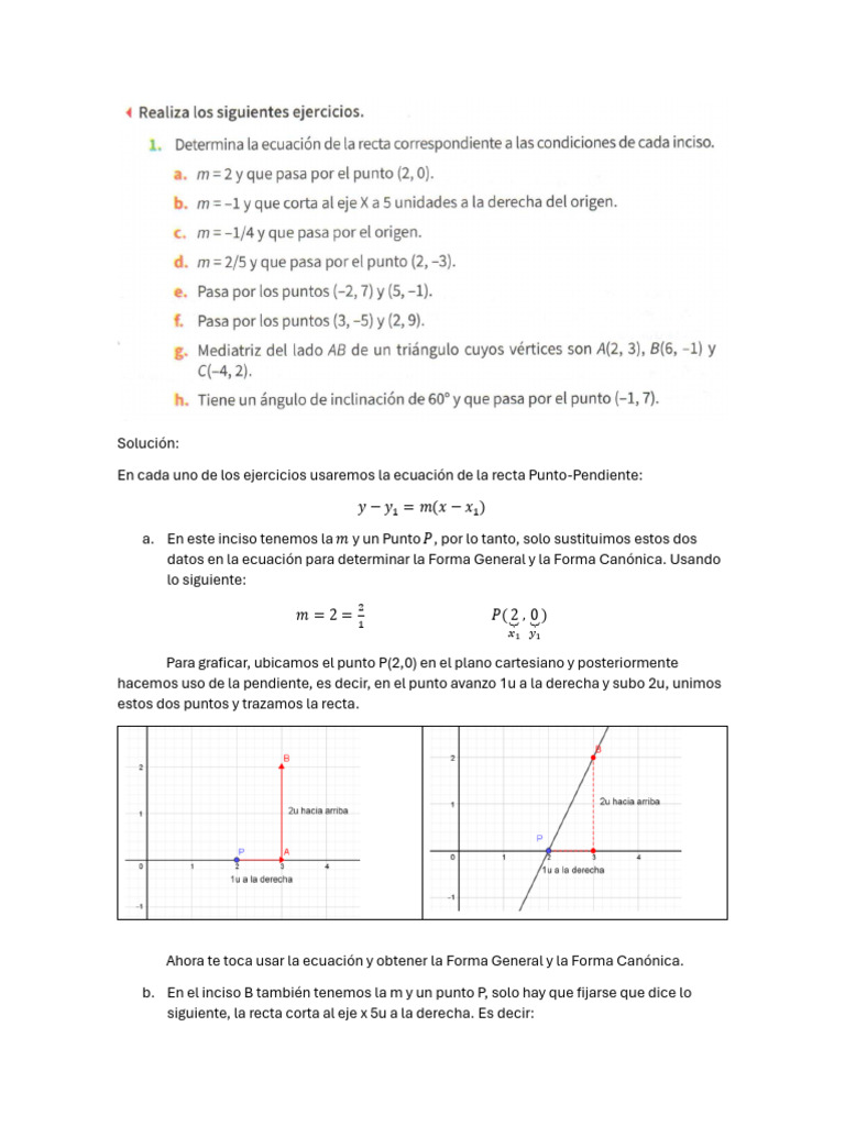 Ej Punto-Pendiente | PDF