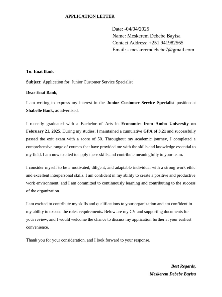 Resume (Meskerem Debebe Bayisa) | PDF