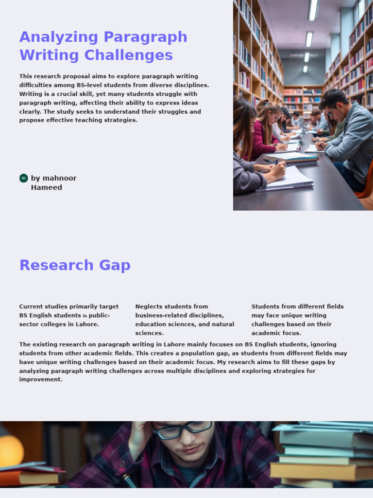 Paragraph Writing Challenges in BS Students | PDF | Methodology ...
