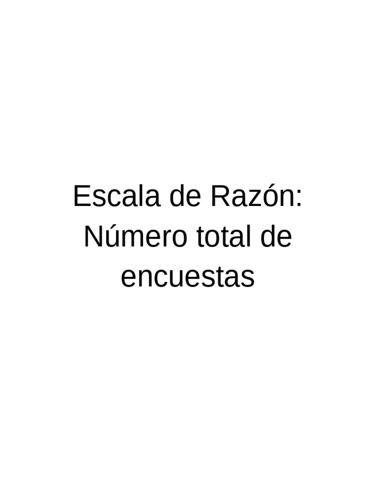 Escala de Razón | PDF