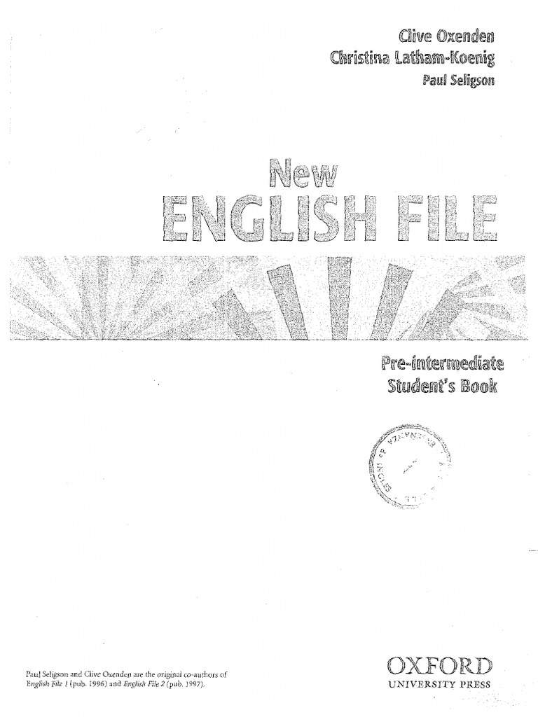 New English File - (Pre-Intermediate) - Student´s Book (160c - 17mm) | PDF