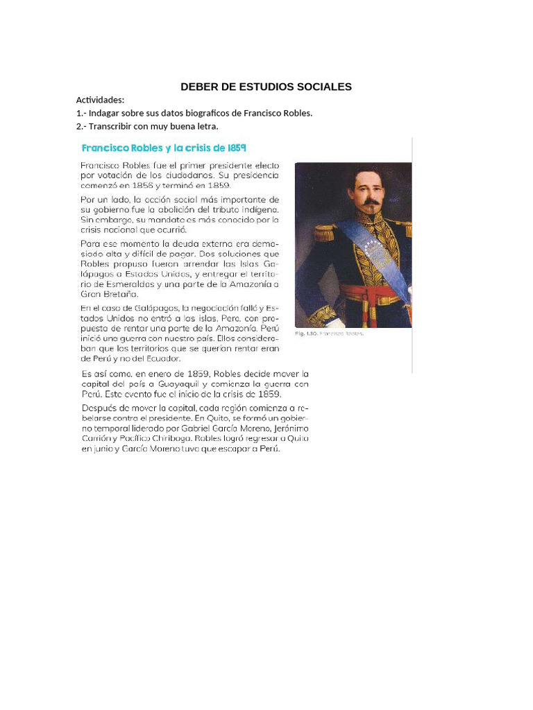 Biografía de Francisco Robles | PDF