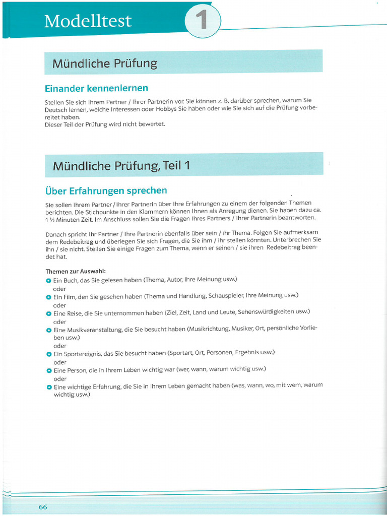 Mündliche Prüfung | PDF
