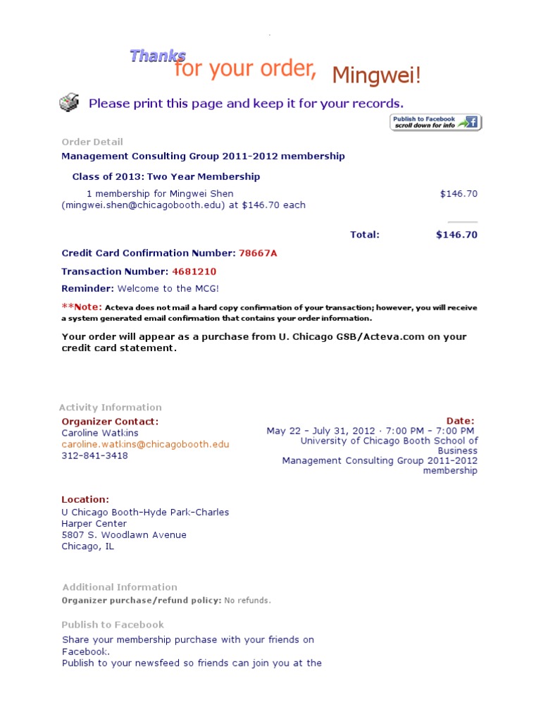 MCG Receipt | PDF