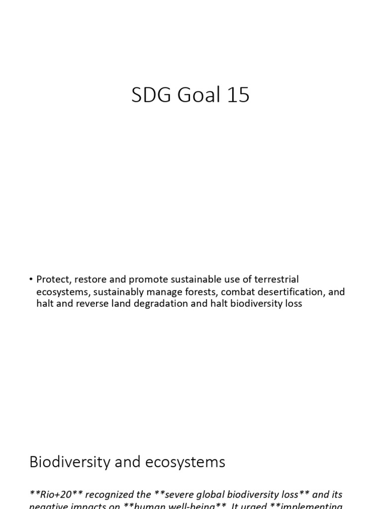 SDG Goal 15 | PDF