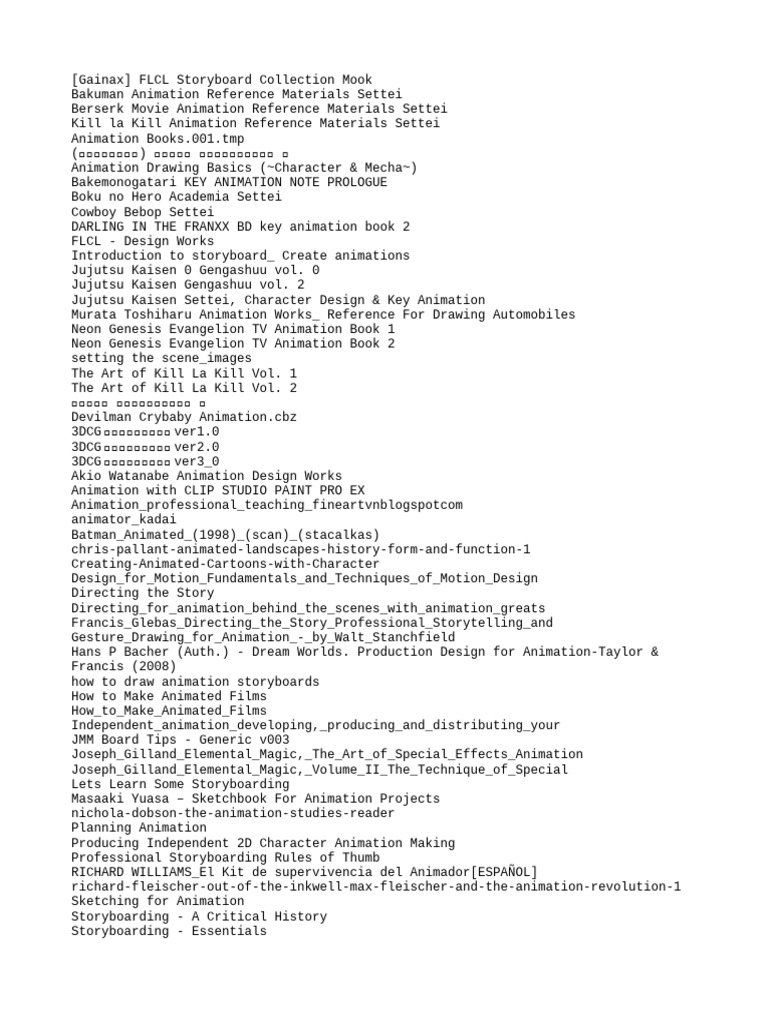 Animation Books - 6 Parts Zip | PDF | Animation